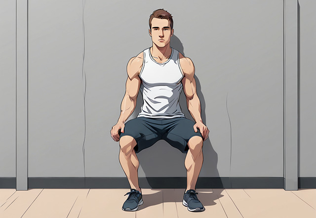 Wall Squat Leg Strength Test
